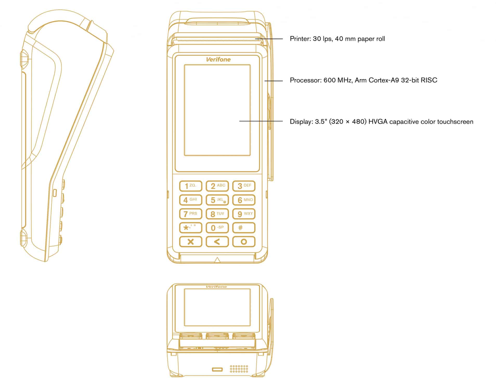 Verifone V400c Countertop Terminal | Compact POS | AGMS